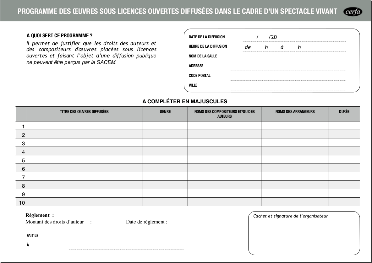 Sacem | Documentation